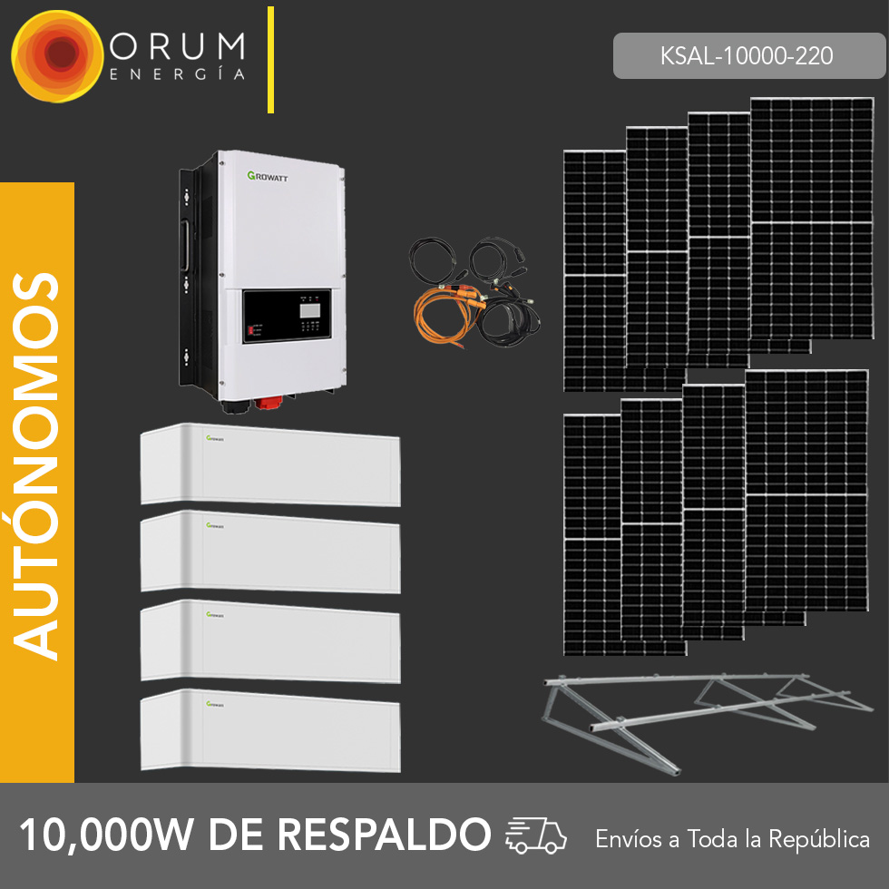 Kit Solar Autónomo – Respaldo Isla 14Kwh día Batería de Litio 10.0Kw ...